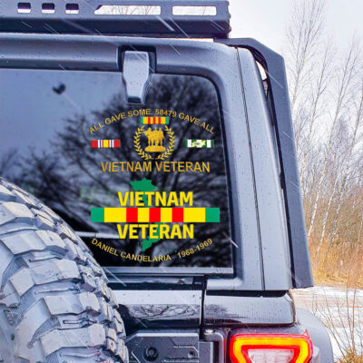 Personalized Vietnam Veteran Car Sticker QFLT4130603 – Memoraprints
