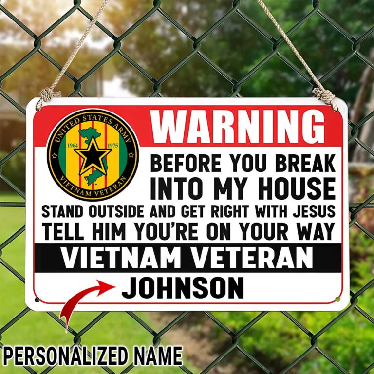 Personalized Vietnam Veteran Metal Sign with Insignia – Vietnam Veteran ...