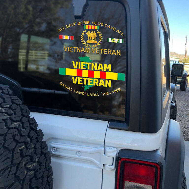 Personalized Vietnam Veteran Car Sticker QFLT4130603 – Memoraprints
