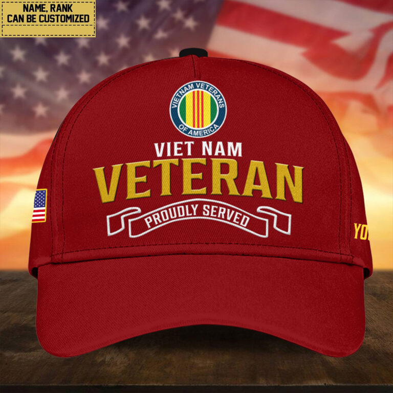 Personalized 3D Printed Custom Vietnam Veteran Cap, Cap for Vietnam ...