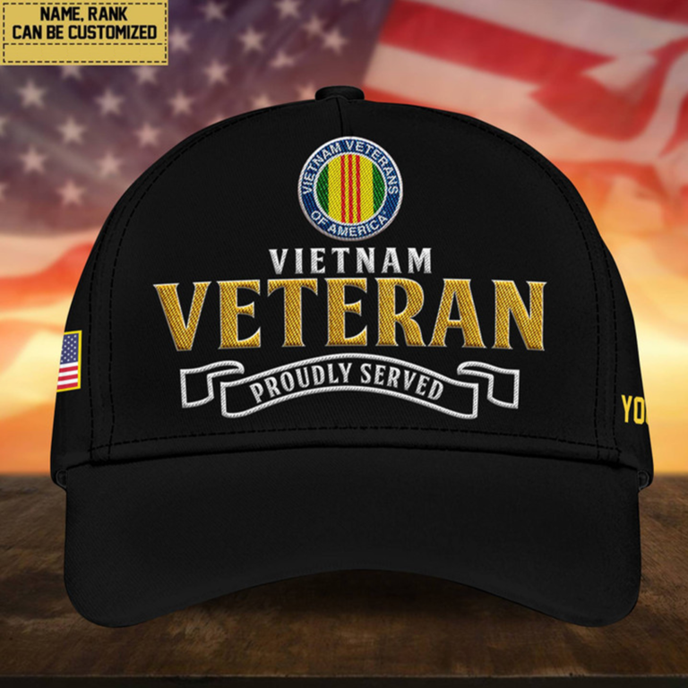 Personalized 3D Printed Custom Vietnam Veteran Cap, Cap for Vietnam ...