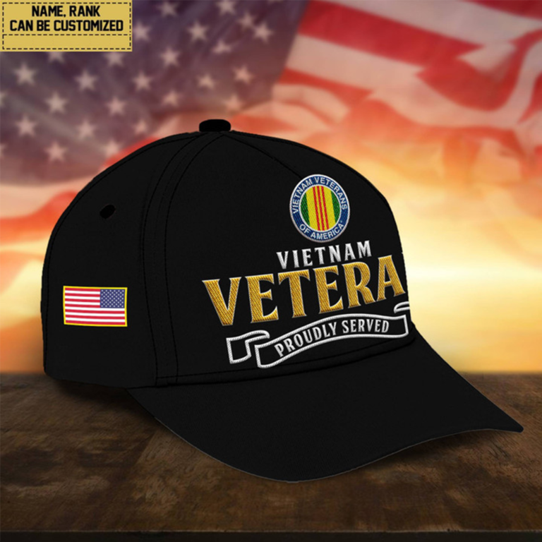 Personalized 3D Printed Custom Vietnam Veteran Cap, Cap for Vietnam ...